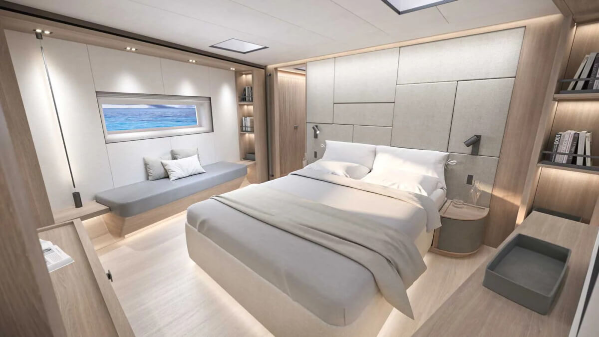 Southern Wind showcases interiors of 35m SW108 Hybrid - Flotilia